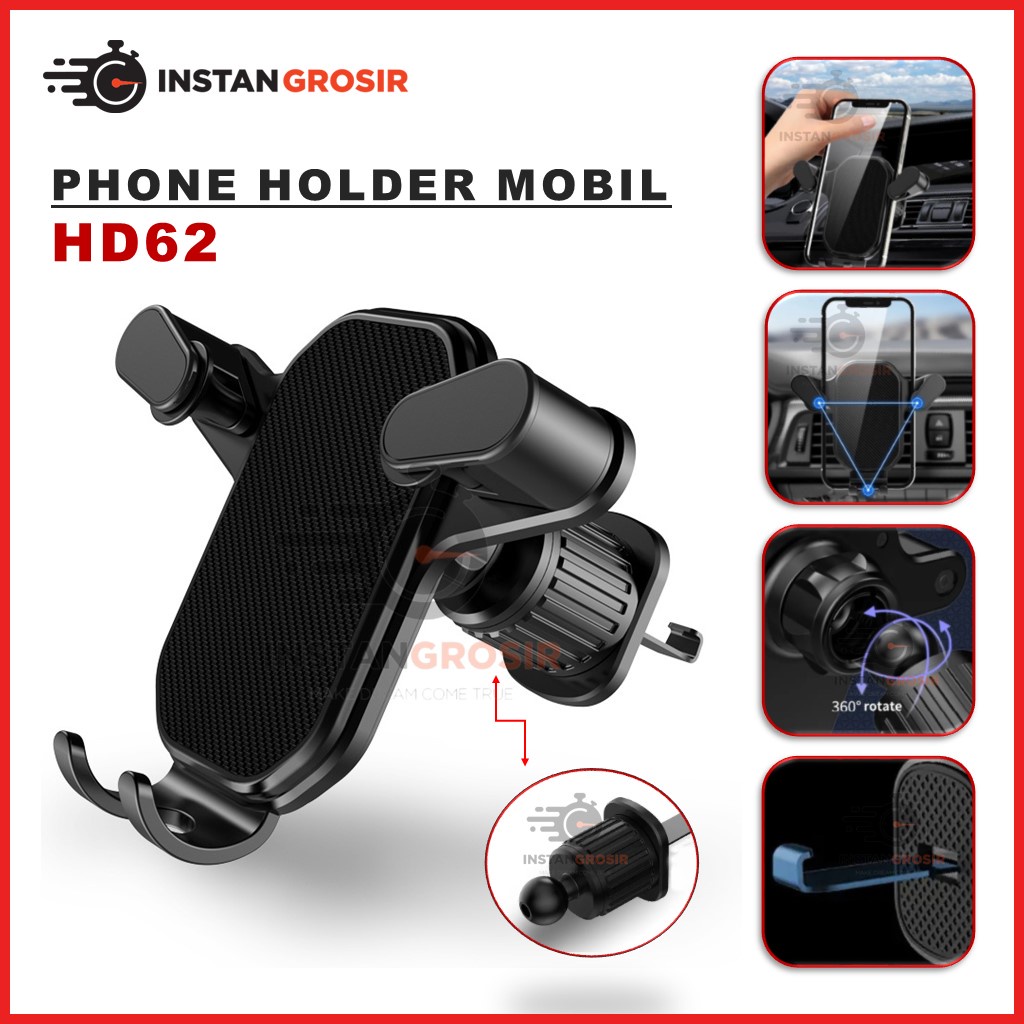 Jual Car Phone Holder HD62 HD-62 pasang AC mobil stand handphone Alat ...