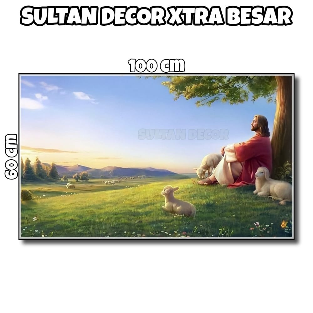 Jual LUKISAN POSTER CETAK PERJAMUAN KUDUS XTRA BESAR UKURAN 100X50CM ...