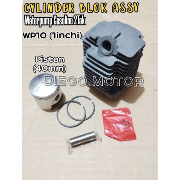 Jual WP10 2tak Cylinder Blok Komplit Mesin Pompa Air Alkon Mini 40mm ...