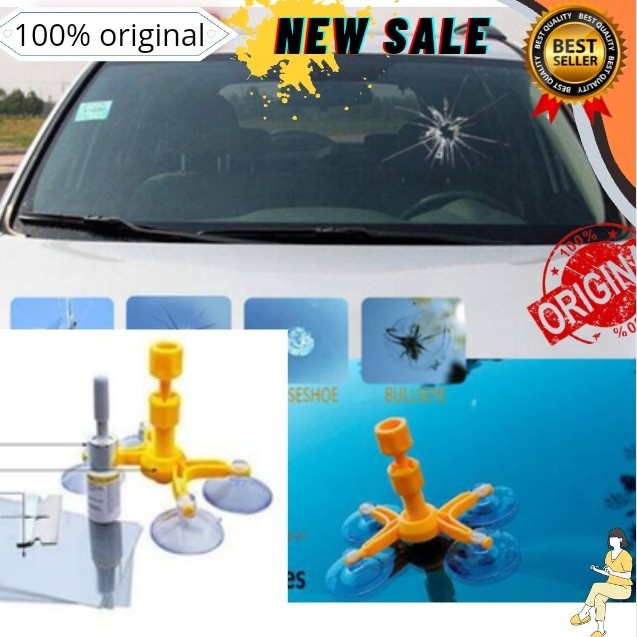 Jual LEM KACA MOBIL RETAK LEM KACA RETAK WINDSHIELD REPAIR KIT GLASS ...