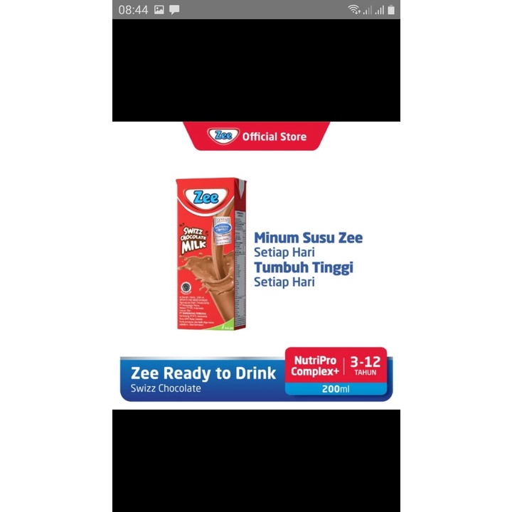 Jual ZEE UHT COKLAT 180 ML | Shopee Indonesia