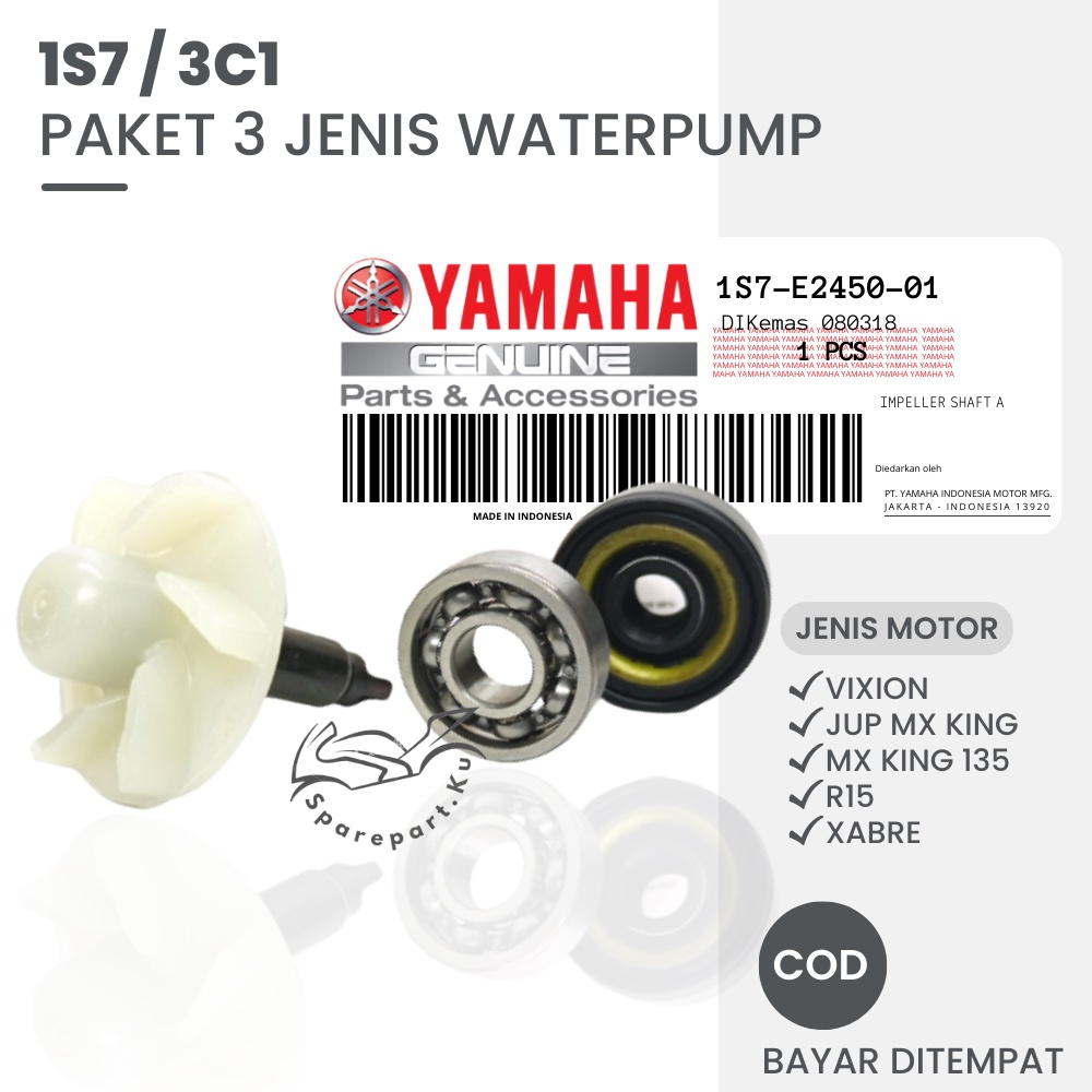 Jual PAKET YAMAHA VIXION JUPITER MX NEW 135 R15 V1 V2 XABRE / KIPAS WATER PUMP + SEAL RADIATOR ...