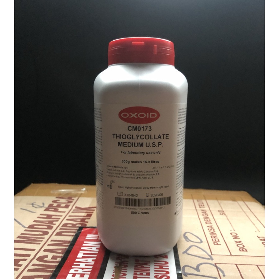 Jual OXOID CM0173B THIOGLYCOLLATE FLUID MEDIUM USP 500g | Shopee Indonesia