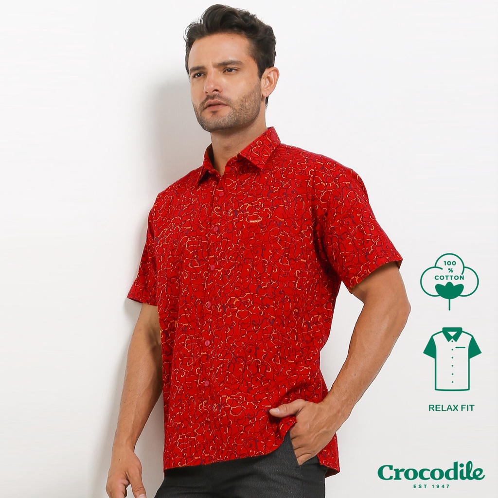 Jual Crocodile JAVA 0952 - Men Shirt Kemeja Lengan Pendek Original ...