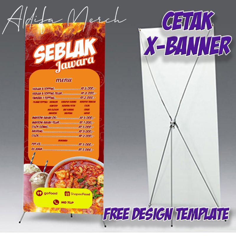 Jual XBANNER CETAK FREE DESIGN TEMPLATE SEBLAK | Shopee Indonesia