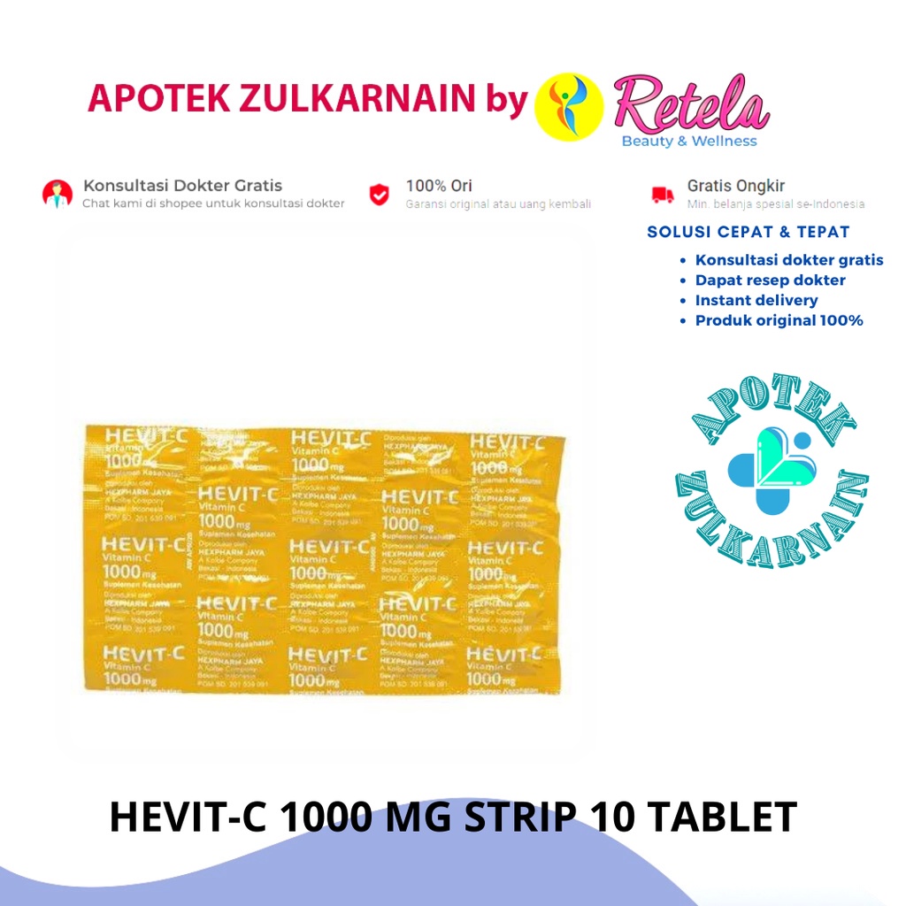 Jual HEVIT-C 1000 MG STRIP 10 TABLET | Shopee Indonesia Jual HEVIT-C 1000 MG STRIP 10 TABLET | Shopee Indonesia