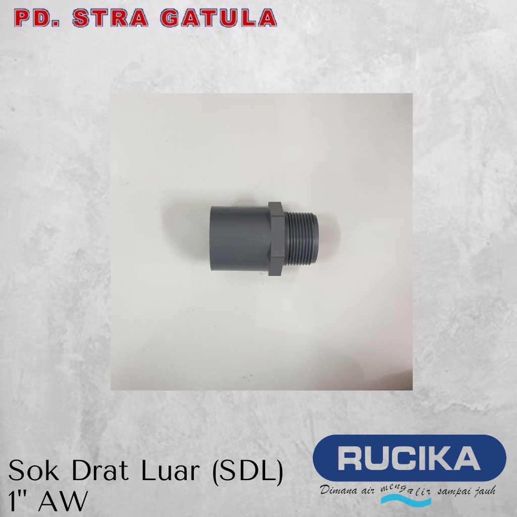 Jual SDL AW 1" FITTING PVC RUCIKA | SOCKET / SOK DRAT LUAR | VALVE ...