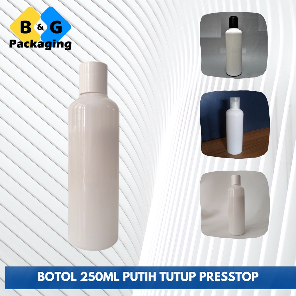 Jual BOTOL 250ML PUTIH PRESSTOP BENING/ BOTOL PLASTIK 250ML PRESSTOP WADAH ISI ULANG | Shopee ...