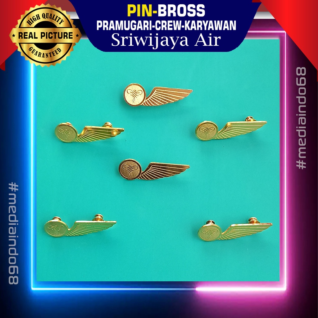 Jual Pin Wing Flight Attendant/Pramugari Sriwijaya Airlines Original ...