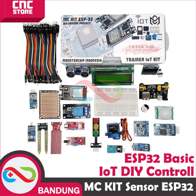 Jual MC KIT STARTER ESP32 BASIC IoT KIT PEMBELAJARAN ESP32 PLUS TUTORIAL cncst00 Diminati Banget ...