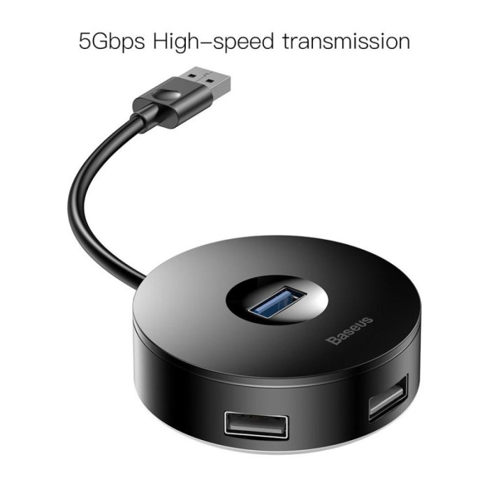 Jual Baseus Round Box Usb Hub 3.0 Male To 4 Port Usb 3.0 Female Ori ...