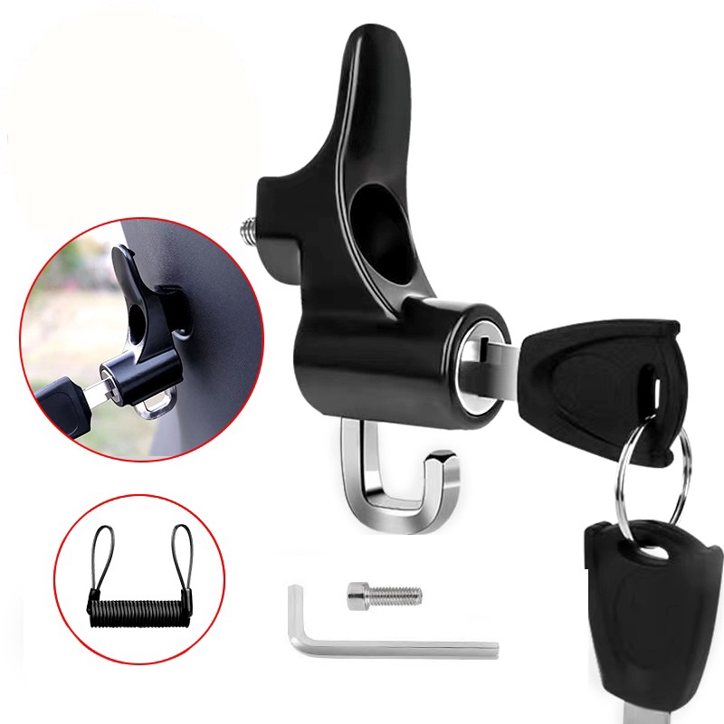 Jual Kunci Pengaman Helm Anti Maling Warna Hitam Untuk Stang Motor ...