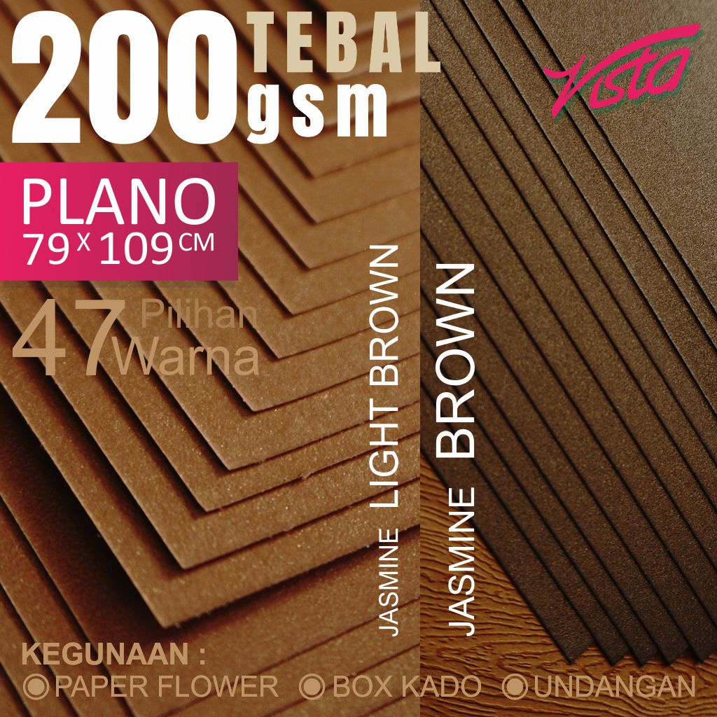 Jual Kertas jasmine coklat plano tembaga undangan backdrop paper flower ...