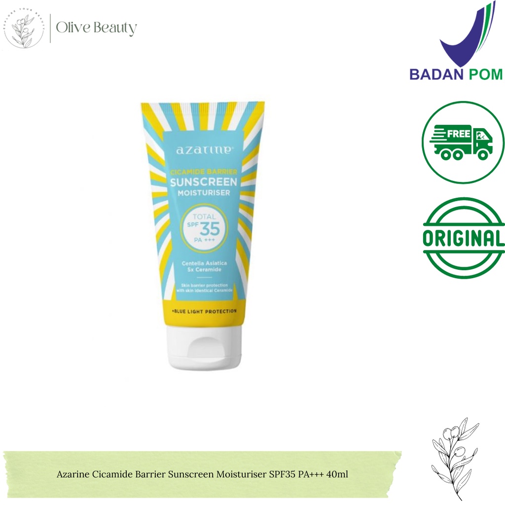 Jual Azarine Cicamide Barrier Sunscreen Moisturiser SPF35 PA+++ 40ml ...