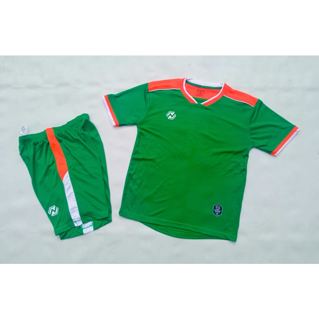 Jual JERSEY FUTSAL ORIGINAL NAMO ECLIP HIJAU OREN JERSEY BOLA ORIGINAL ...