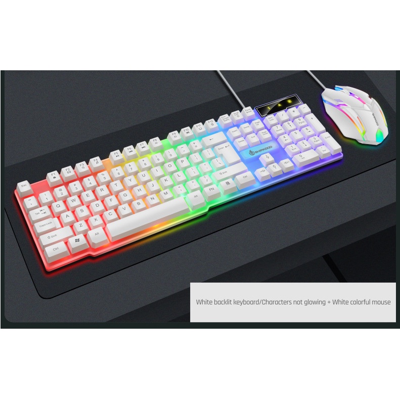 Jual Mayy official id keyboard gaming and mouse set mechanical RGB ...