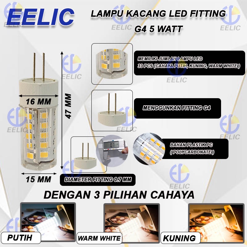 Jual EELIC LAU-CKG45 Led Corn Bulbs lampu bentuk jagung power 5 watt ...