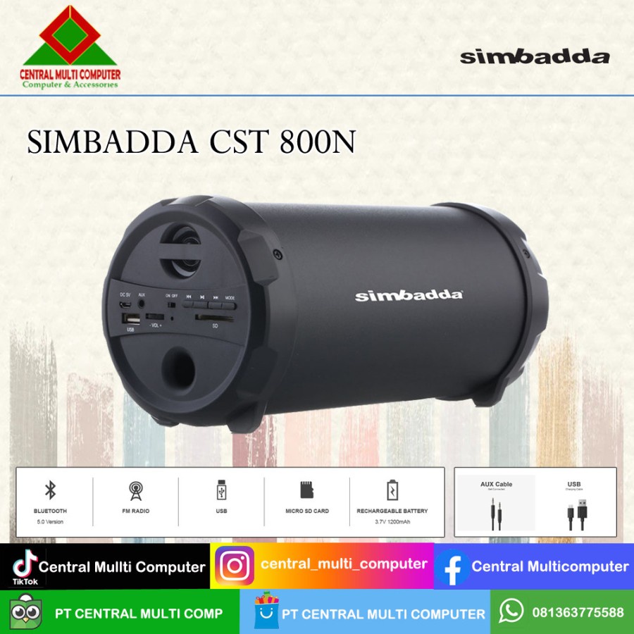 Jual SPEAKER SIMBADDA CST 800N BT + AUX + USB Resmi | Shopee Indonesia