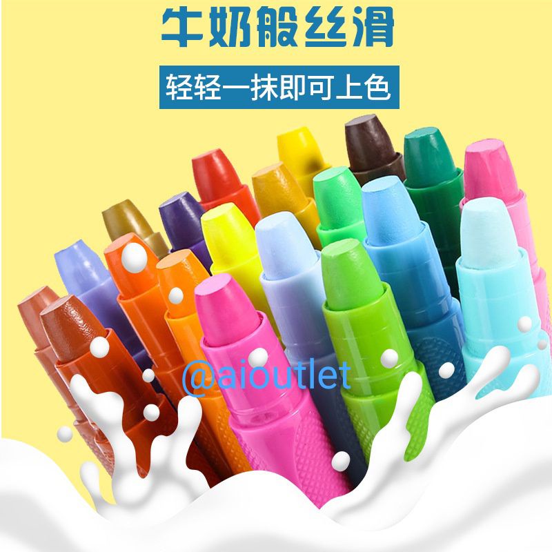 Jual Silky Crayon Grasp 12 / 24 / 36 / 48 Warna Besar / Sedang / Kecil ...
