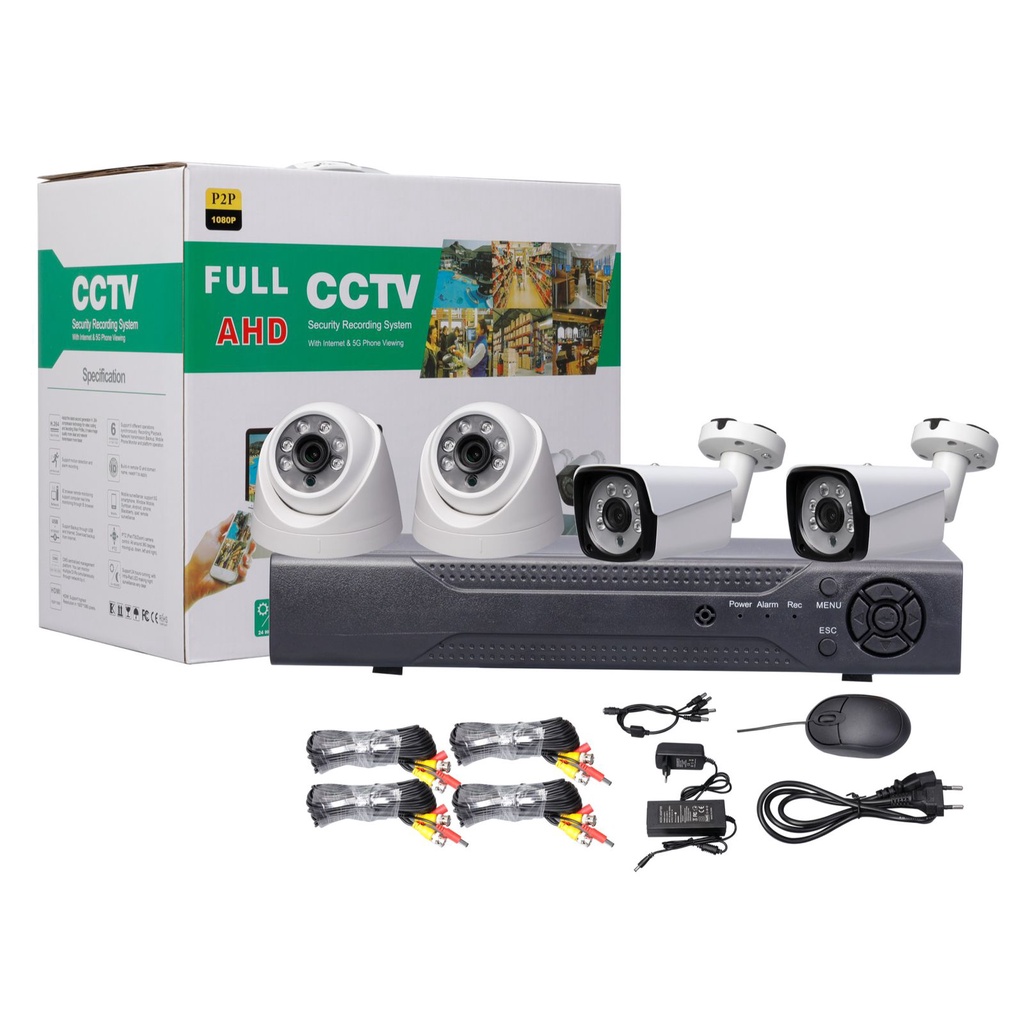 Jual PAKET DVR KIT 4ch paket dvr kit 4channel HD lengkap dengan cctv ...