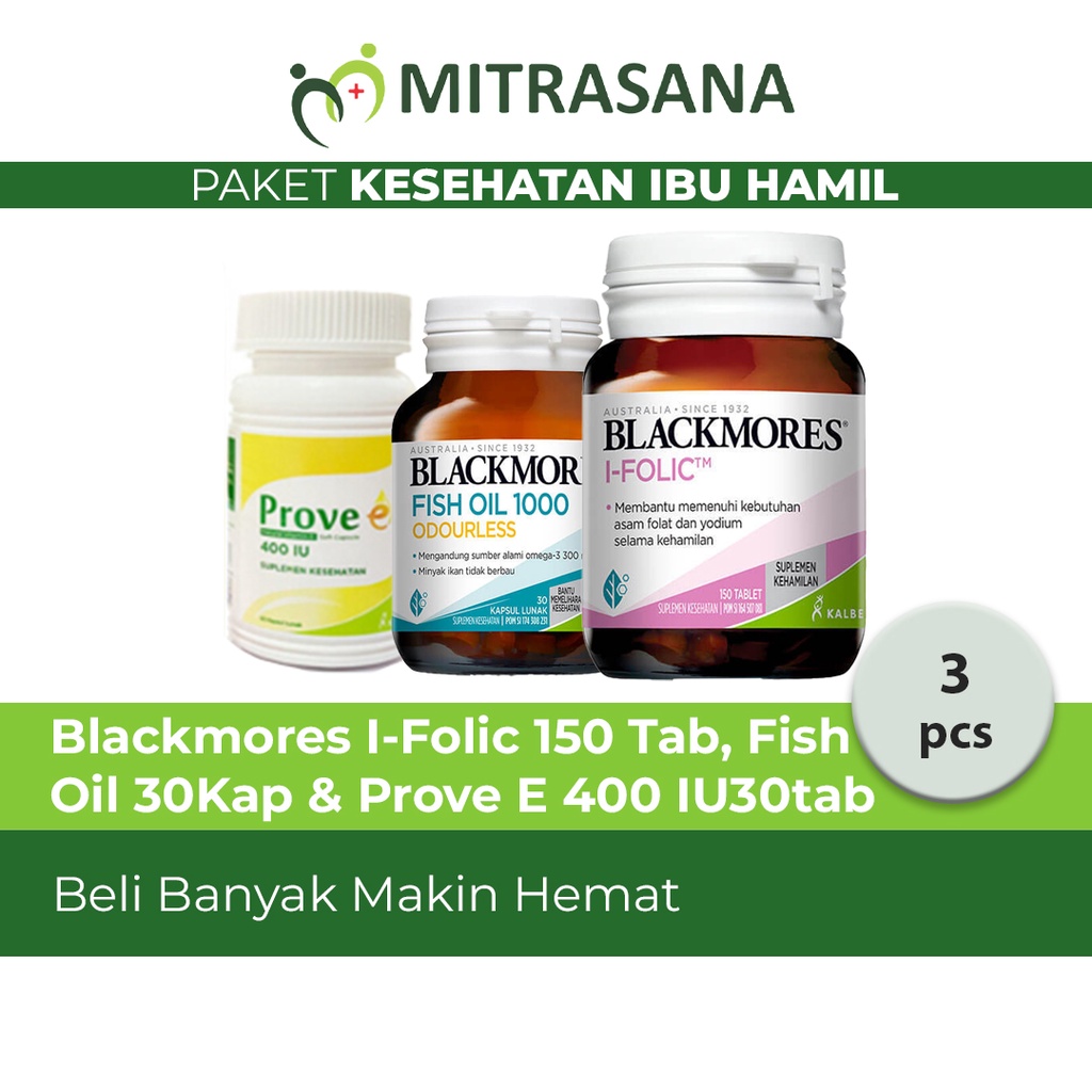 Jual Program Hamil Blackmores I-Folic 60 Tablet | Prove E 400 IU 30 tablet | Blackmores ...