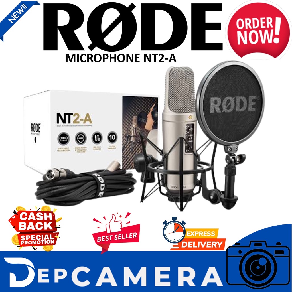 Jual Rode NT2-A Large-Diaphragm Multipattern Condenser Microphone ...