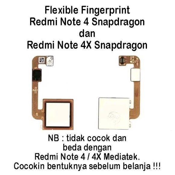 Jual Original Flexible Fingerprint Redmi Note 4 Snapdragon / Redmi Note ...