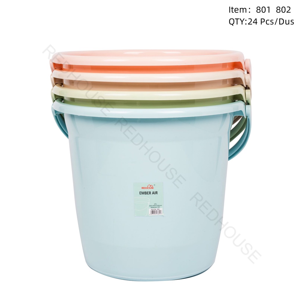 Jual Ember Air Plastik 23 Liter Tanpa Tutup Warna Pastel Ember Mandi ...