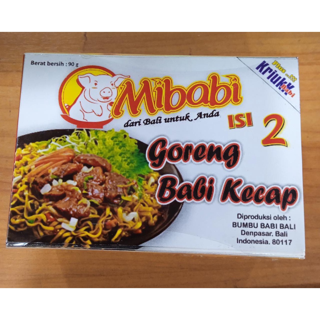 Jual Mibabi Isi 2 Mi Tabanan Bali 90gr Mie Babi Mi Babi Asli Bali Kuah ...