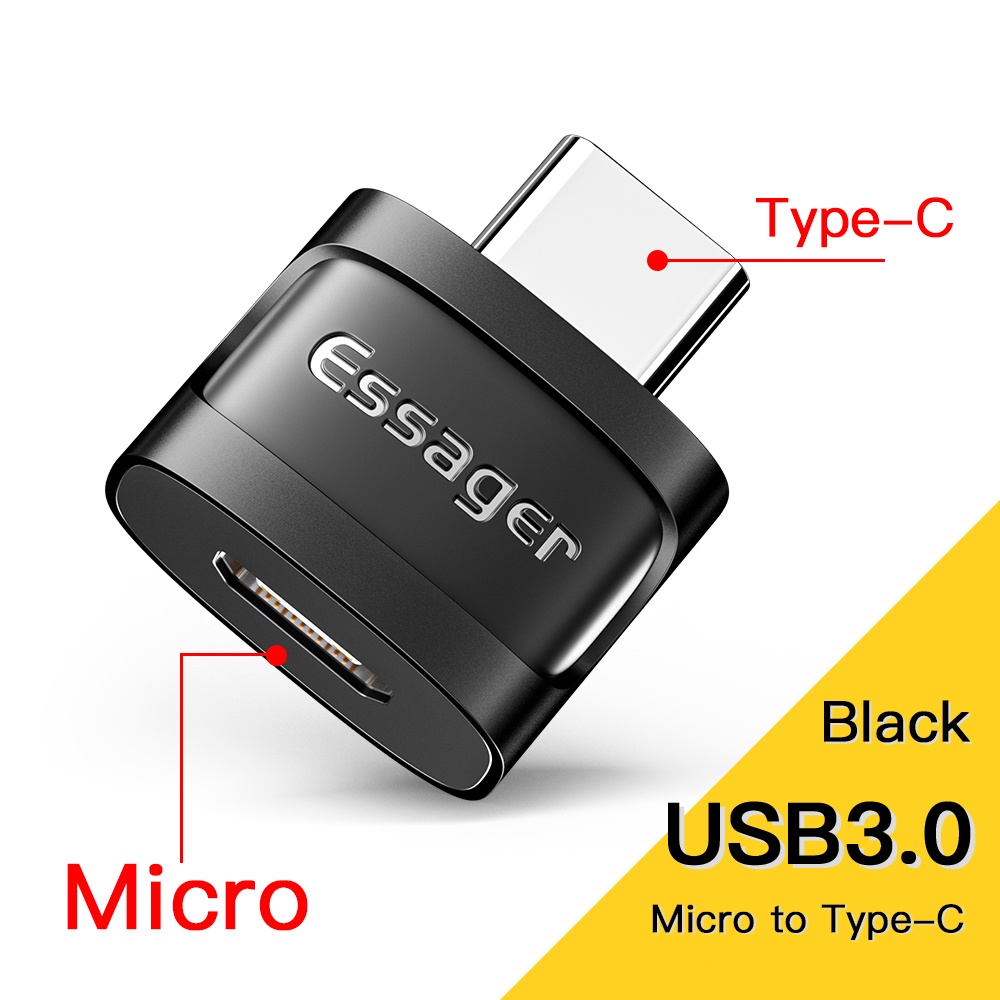 Jual Essager OTG Mini Type C Female to USB Male Adapter USB To Type C ...