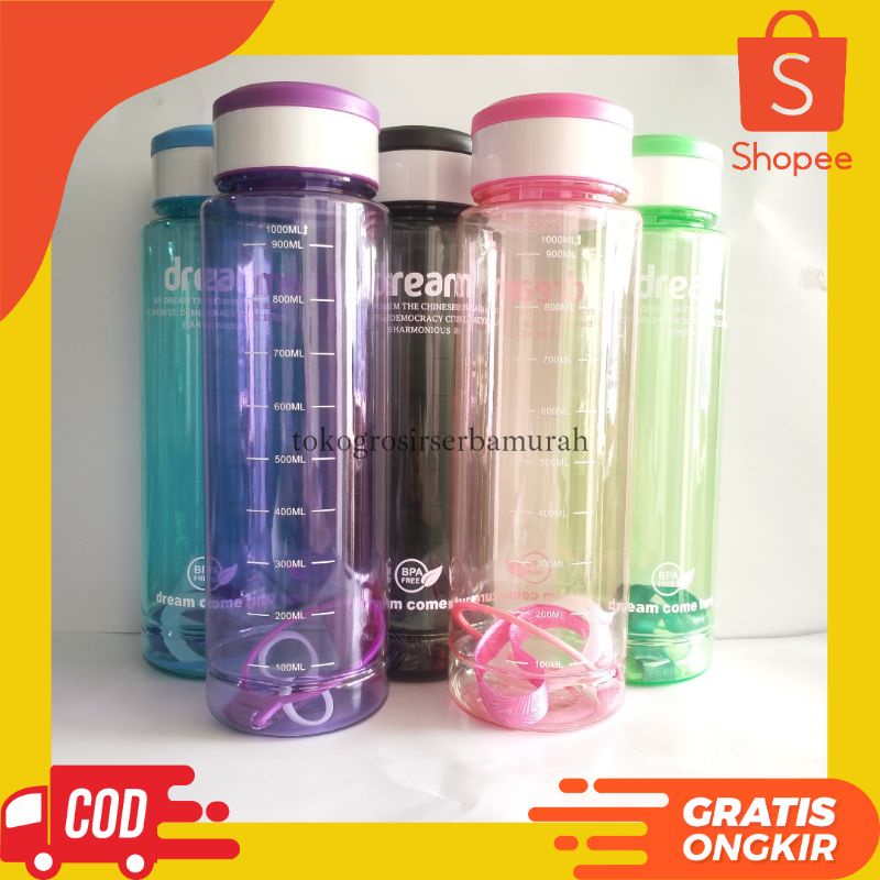 Jual Botol Minum Dream Sporty Plastik 1 Liter Botol Minum Murah Tumblr ...