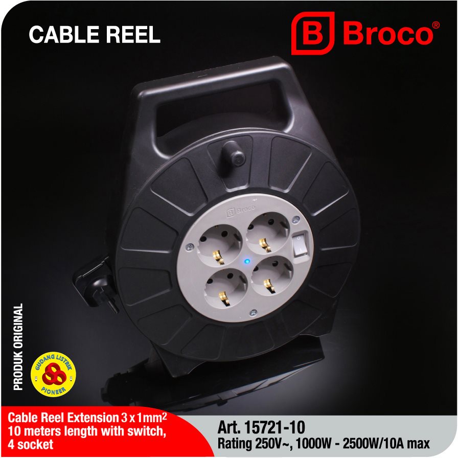 Jual Broco Kabel Roll 10M 15721-10 with Switch + LED Indikator / Kabel ...