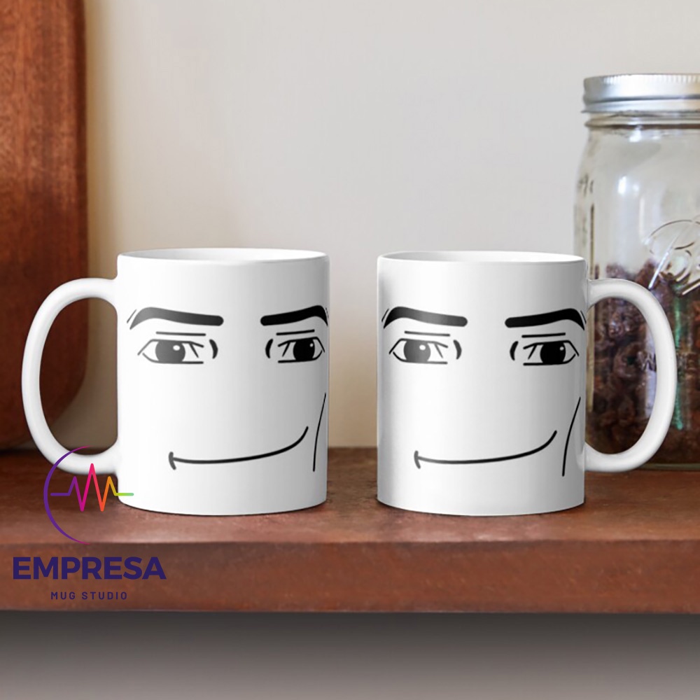 Jual Funny Roblox Man Face 2 Sided Printing Ceramic Coffee Tea Gift Mug ...