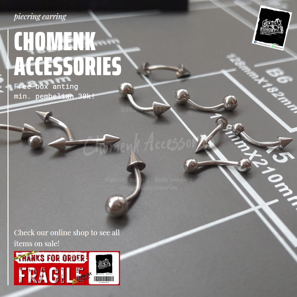 Jual ANTING TINDIK ALIS TINDIK PUSAR BARBEL TINDIK PUSAR ALIS TITANIUM ...