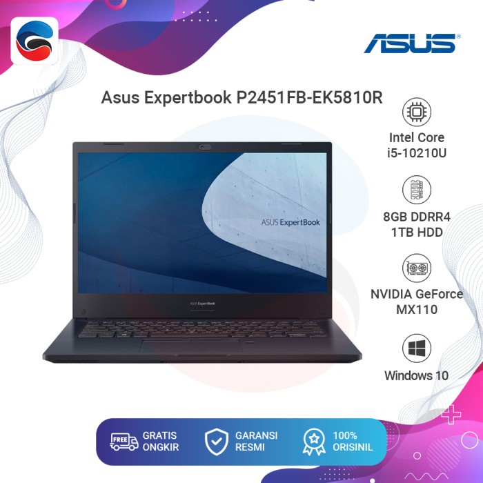Jual ASUS Laptop ExpertBook P2451FB-EK5810R Intel Core i5 10210U 8GB ...