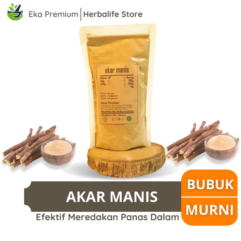 Jual Akar Manis Bubuk Kayu Legi Kering Murni Ramuan Rempah Jamu Herbal ...
