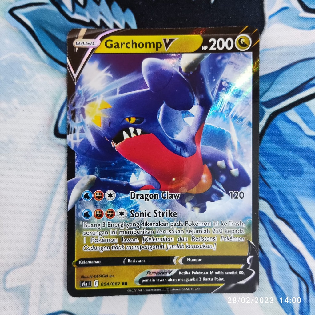 Jual pokemon Indonesia garchomp v 054/067 RR original | Shopee Indonesia