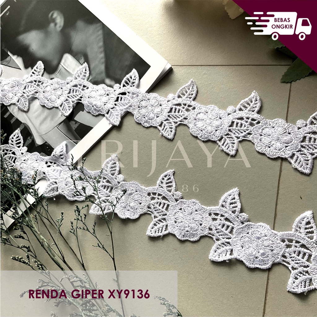 Jual Renda Giper Renda Guipure Renda Giver Renda Bordir - XY9136 / 5,5 ...