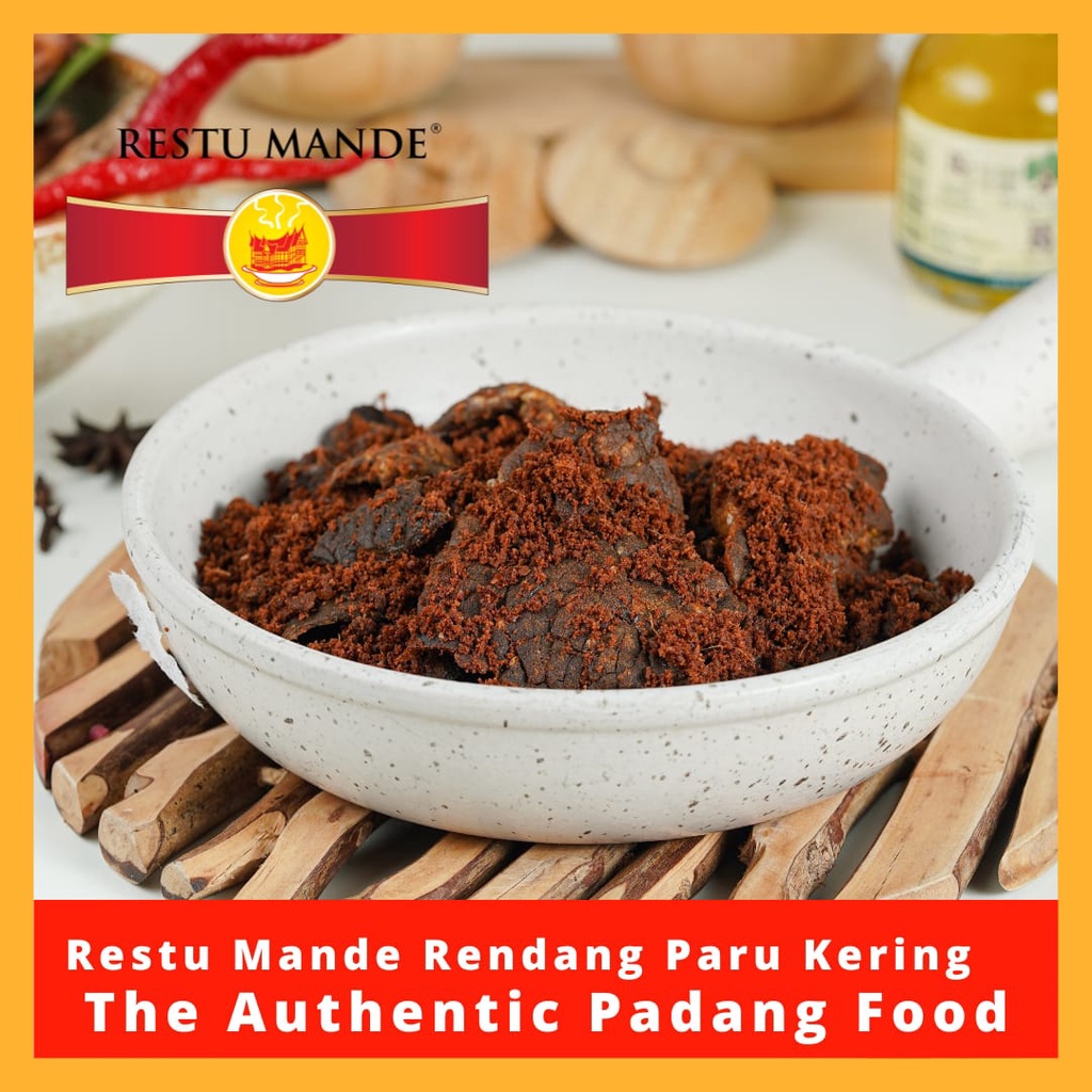 Jual Restu Mande Rendang Paru Kering Kemasan 200gram | Shopee Indonesia