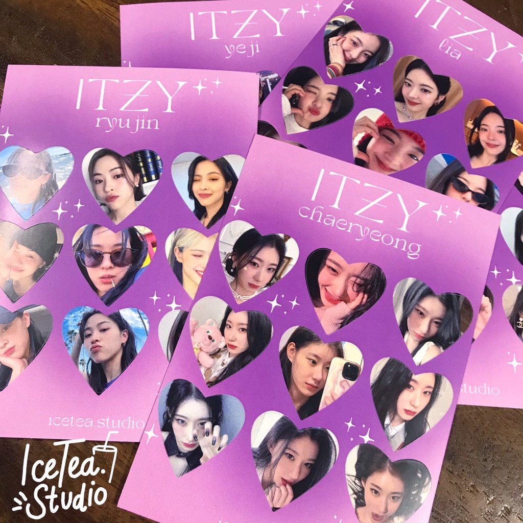 Jual [ITZY HEART STICKERS] BACA DESKRIPSI heart sticker selca korean ...