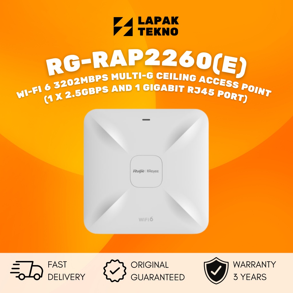Jual RG-RAP2260(E) RUIJIE REYEE WIFI 6 MULTI-G ACCESS POINT | Shopee ...