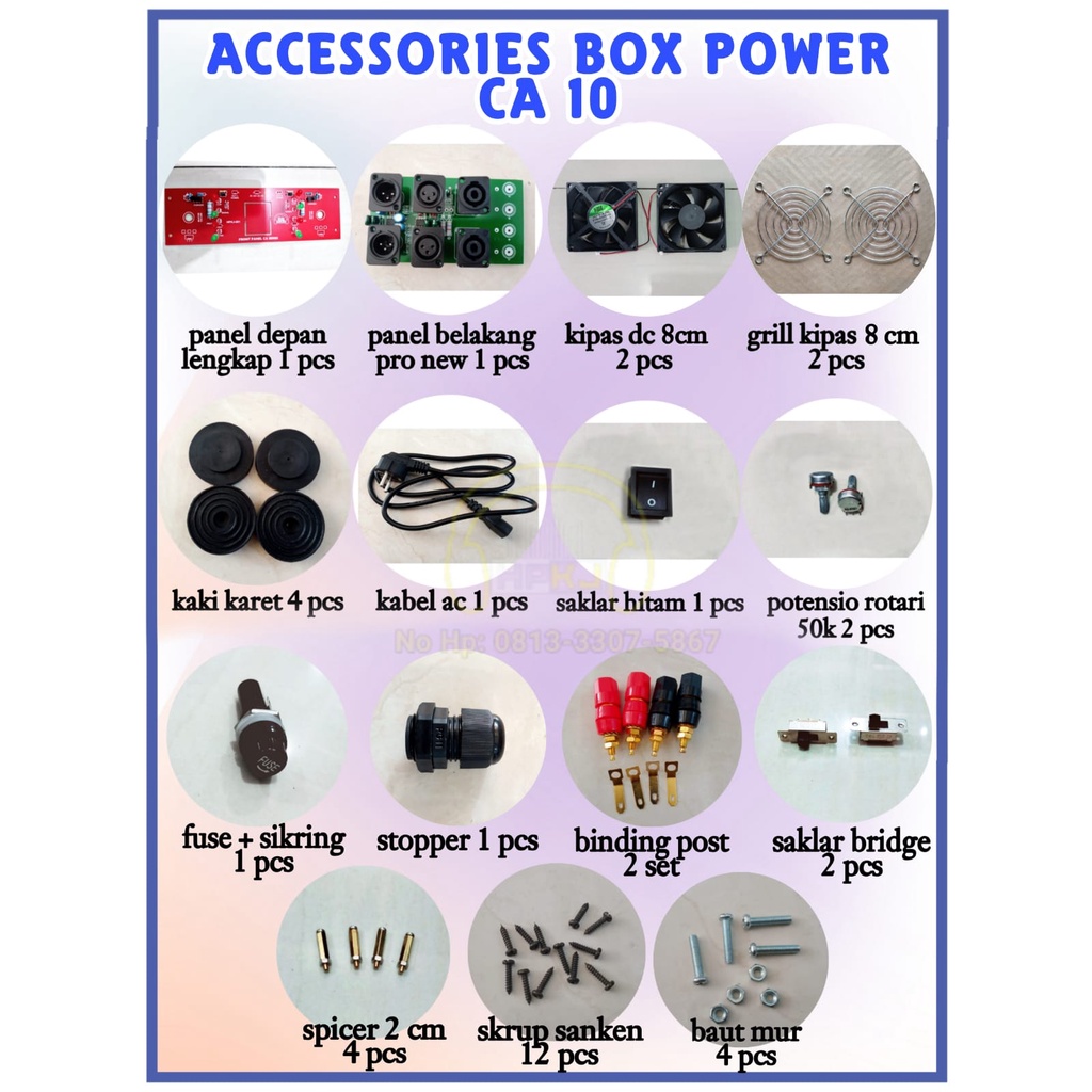 Jual ACC AKSESORIS BOX CA 10 acc box power model CA10 | Shopee Indonesia