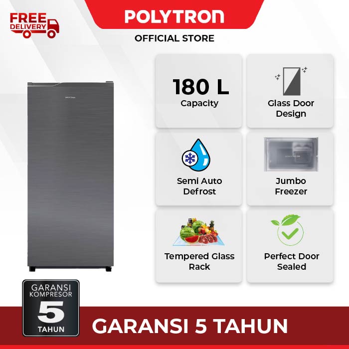 Jual POLYTRON Kulkas 1 Pintu Belleza 180 liter PRA 18ZS | Shopee Indonesia
