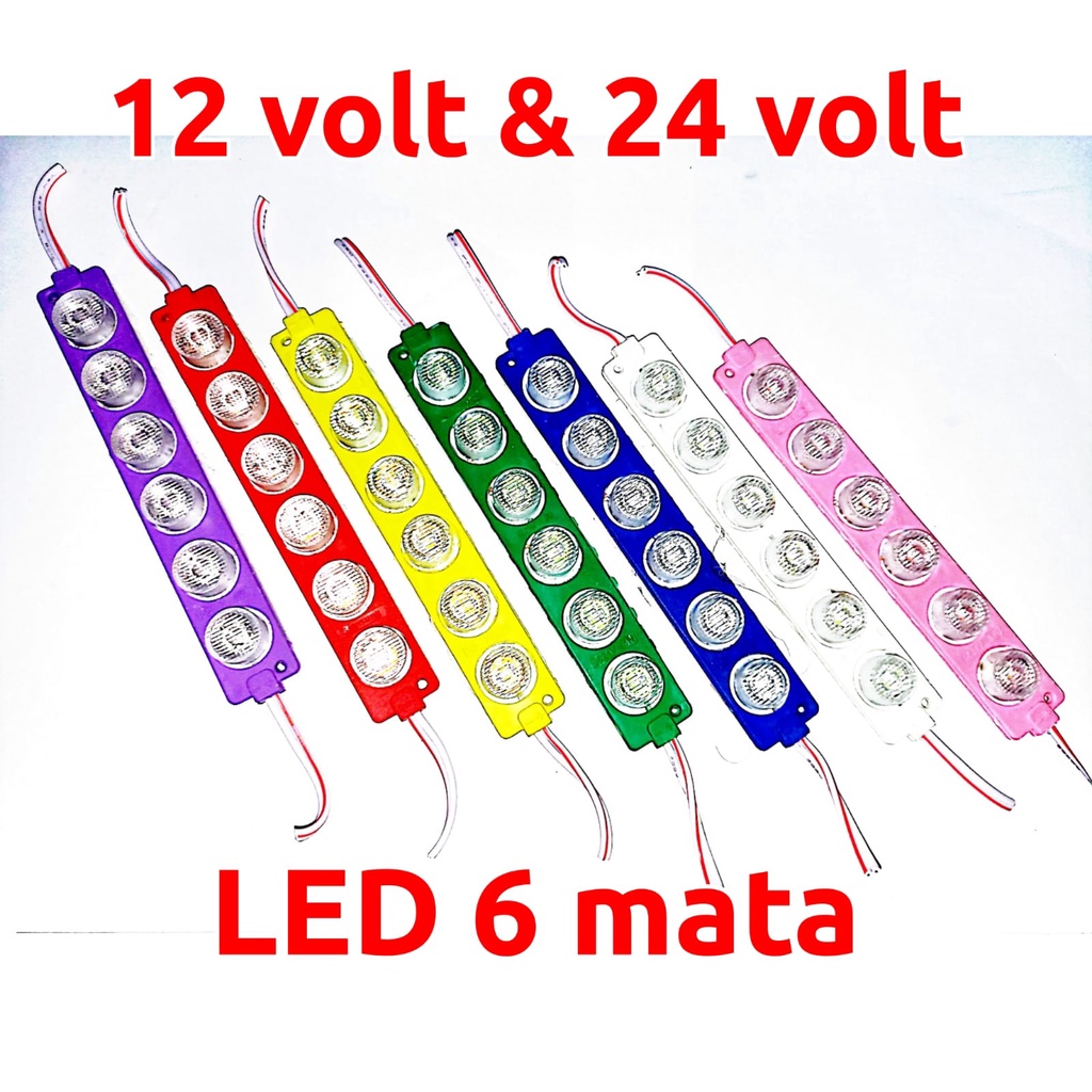 Jual Lampu LED 6 mata 12 volt 24 volt LED kolong truk Lampu LED variasi ...