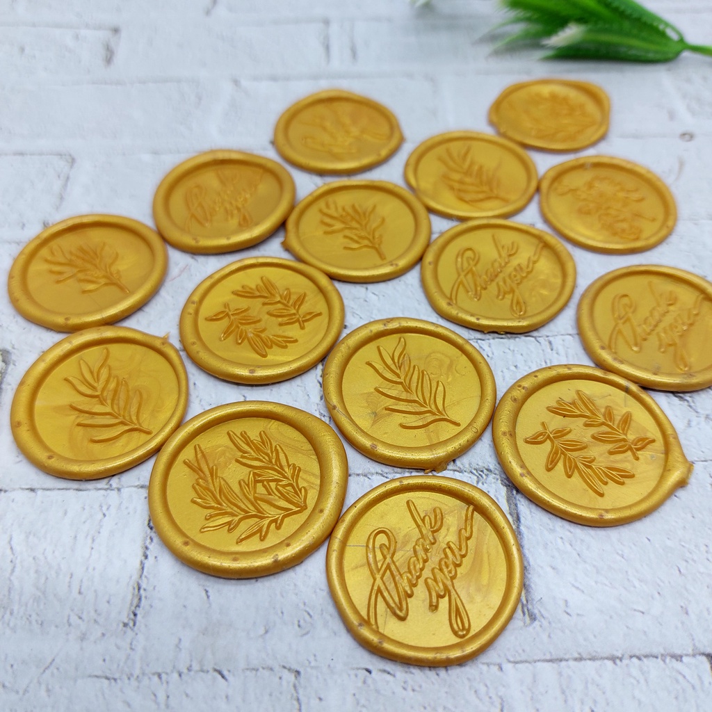 Jual Label Segel Aestetic Seal Wax Golden Yellow/Segel Lilin/Segel ...