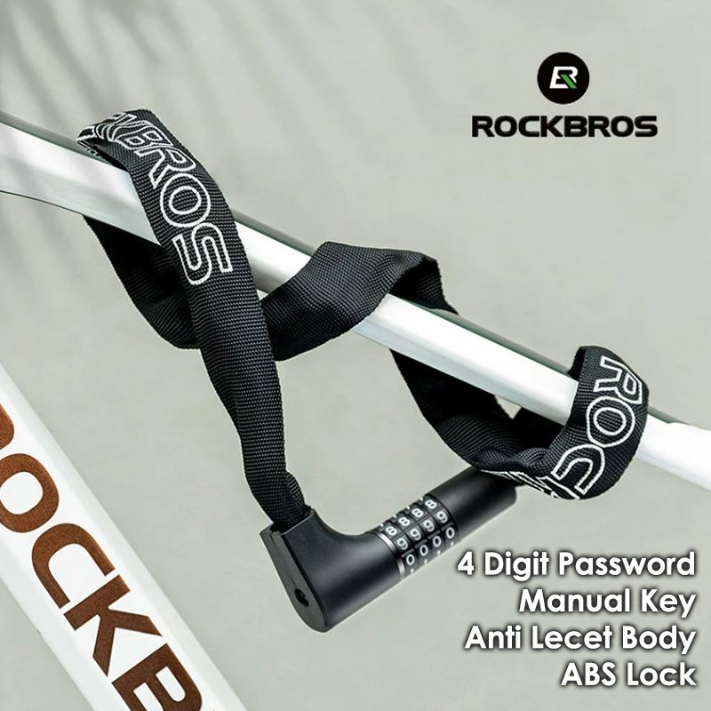 Jual Rockbros Gembok Kunci Sepeda Bike Lock Password Anti Lecet 2001 ...
