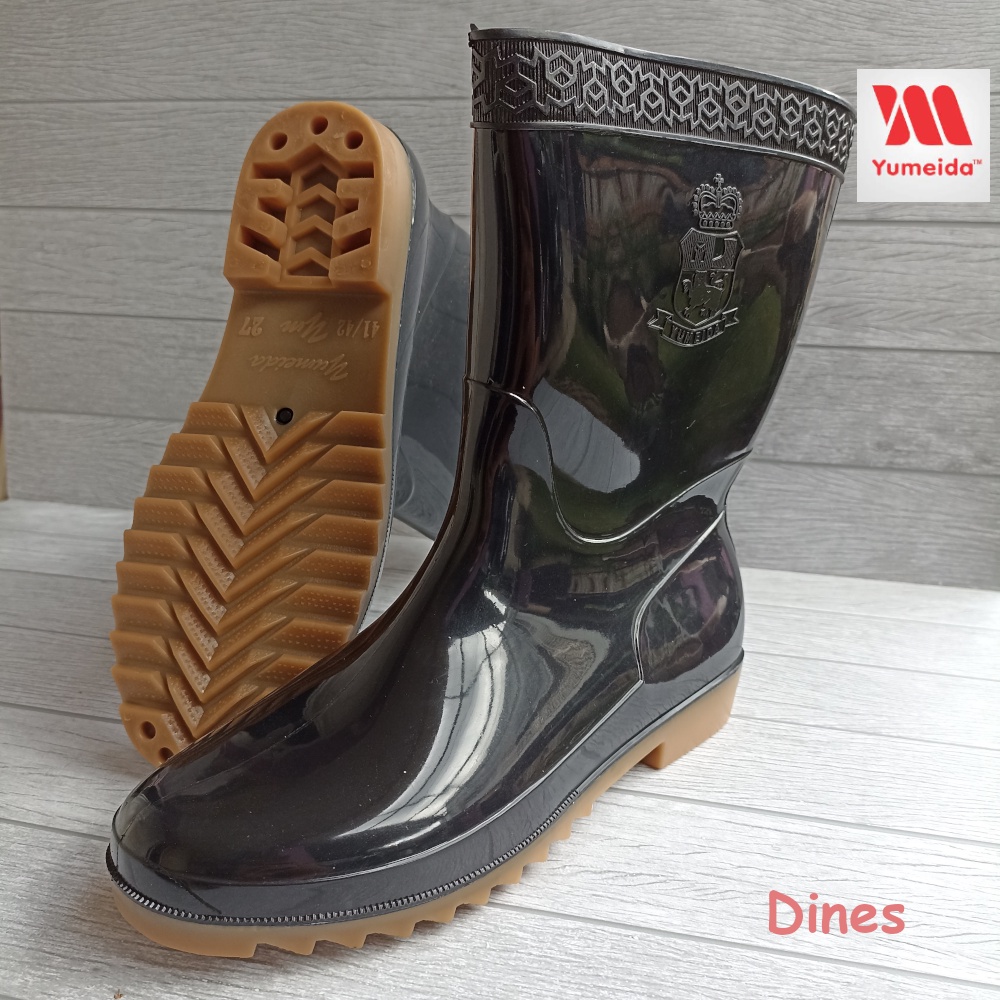 Jual Yumeida Sepatu Boots Berkebun Sawah Bangunan Tahan Air Boot Kerja ...