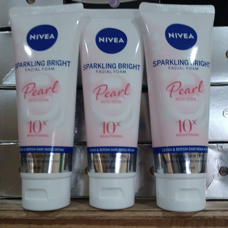 Jual NIVEA Sparkling White Whitening Facial Foam 100ml | Shopee Indonesia
