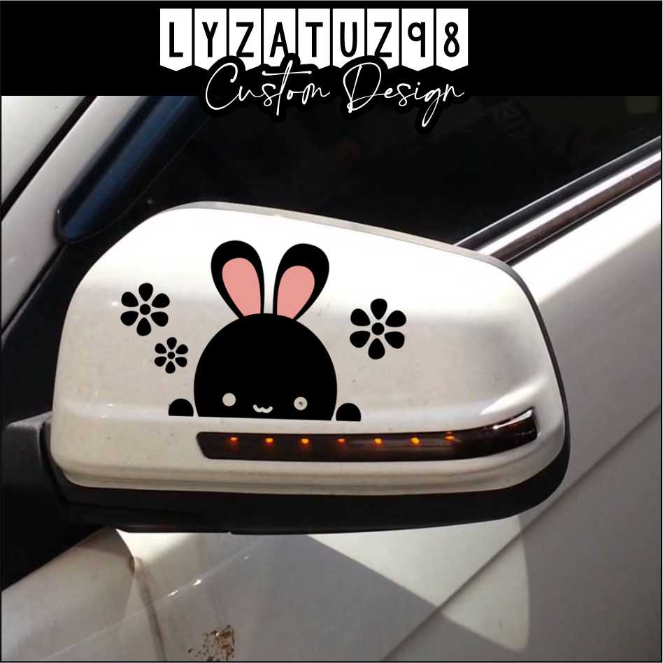 Jual CUTTING STICKER MOBIL KELINCI PEEKING NGINTIP STIKER SPION MOBIL ...