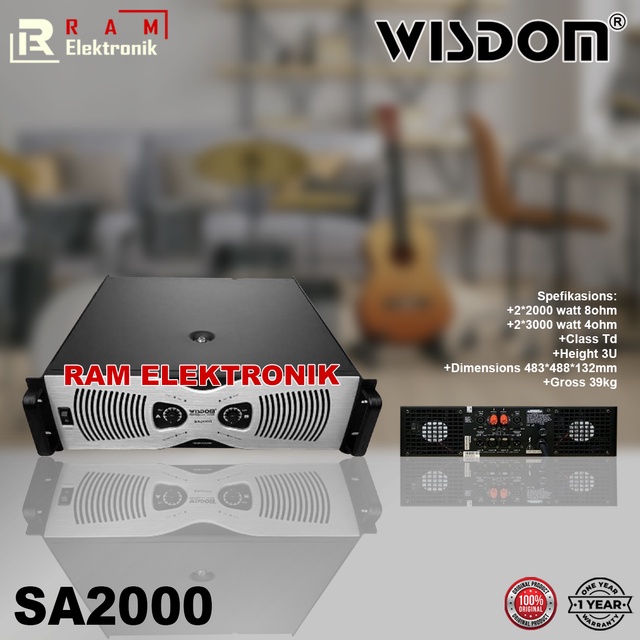 Jual Power Amplifier WISDOM SA2000 / SA-2000 Class TD 2 Channel ...